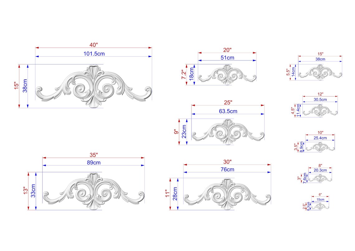 Elegant Curved Volute Wood Applique – Refined Decor Accent, Furniture ...