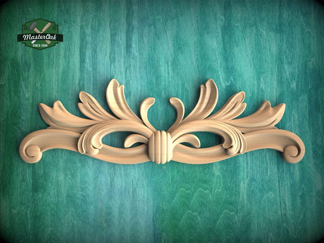 Classic Scroll Applique With Leaf Swirls – Elegant Wooden Accent - Etsy