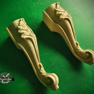 Pair of Beautiful Carved Legs, Set 2pc, Classic Style Legs, Baroque ...