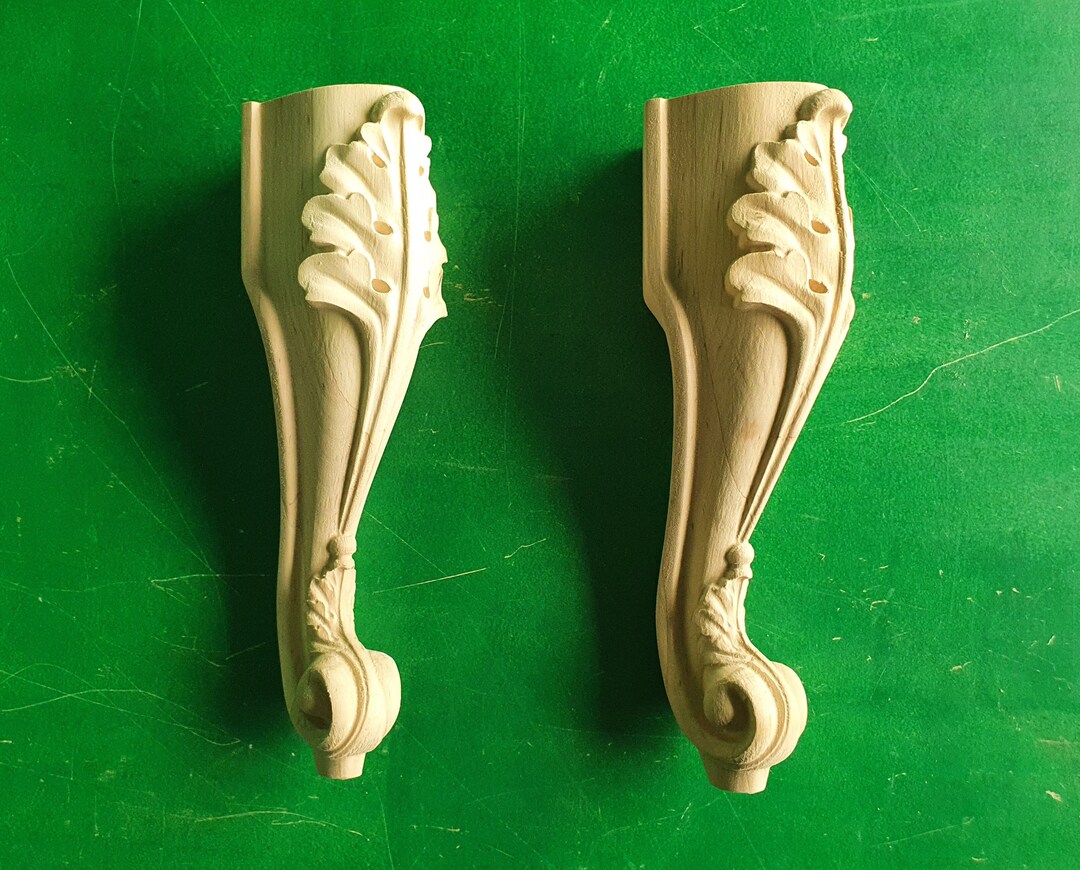 Pair of Beautiful Carved Legs, Set 2pc, Classic Style Legs, Baroque ...