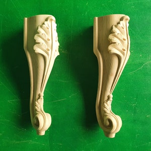 Pair of Beautiful Carved Legs, Set 2pc, Classic Style Legs, Baroque ...