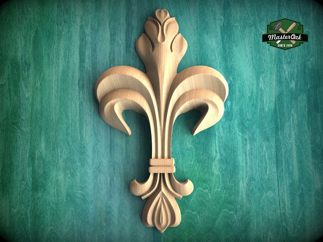 Sovereign Grace: Vertical Carved Wooden Emblem Applique, 1 Pc ...