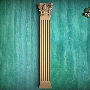 Neoclassical Elegance Wooden Pilaster, Classical Wood Ionic Pilaster ...
