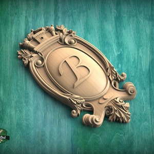 Personalized Antique Wooden Shield Onlay, Unfinished, Decorative Wooden ...