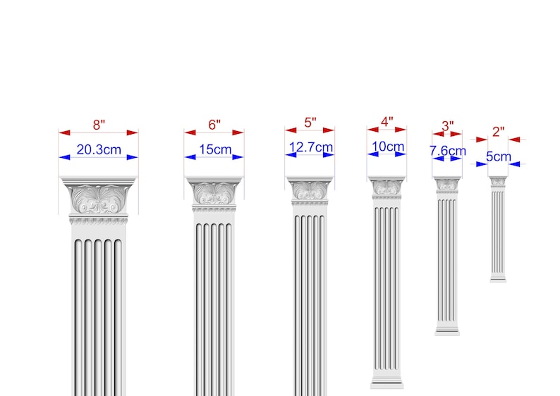 Corinthian Elegance Wooden Pilaster, Flat Back Columns, Classical Wood ...