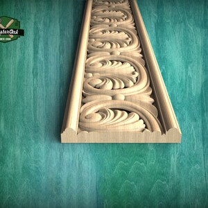 Greek Revival Wood Trim – Classical Acanthus Leaf Carved Moulding, 40 ...