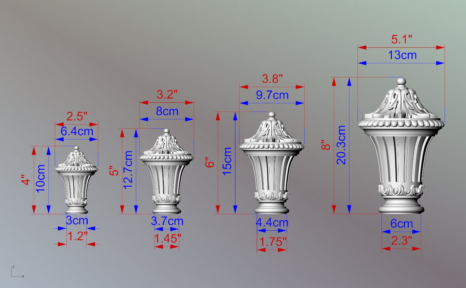 Carved Newel Post Caps Ornate Decorative Newel Post Wooden - Etsy