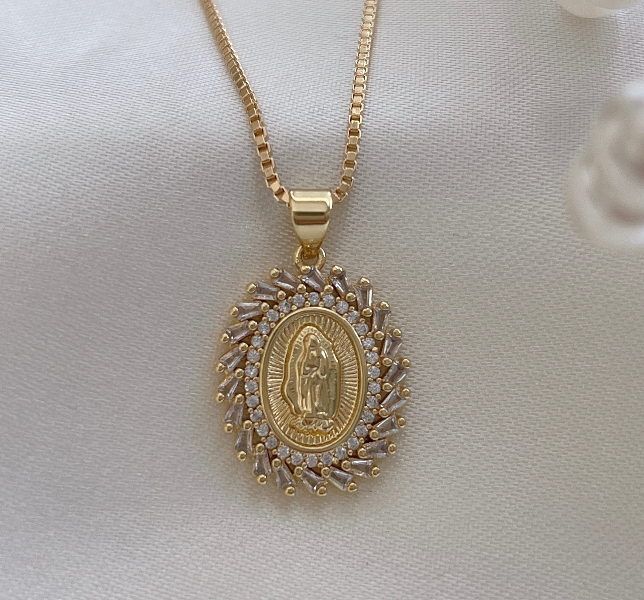 Virgin Mary Necklace Mother Mary Necklace Religious | Etsy