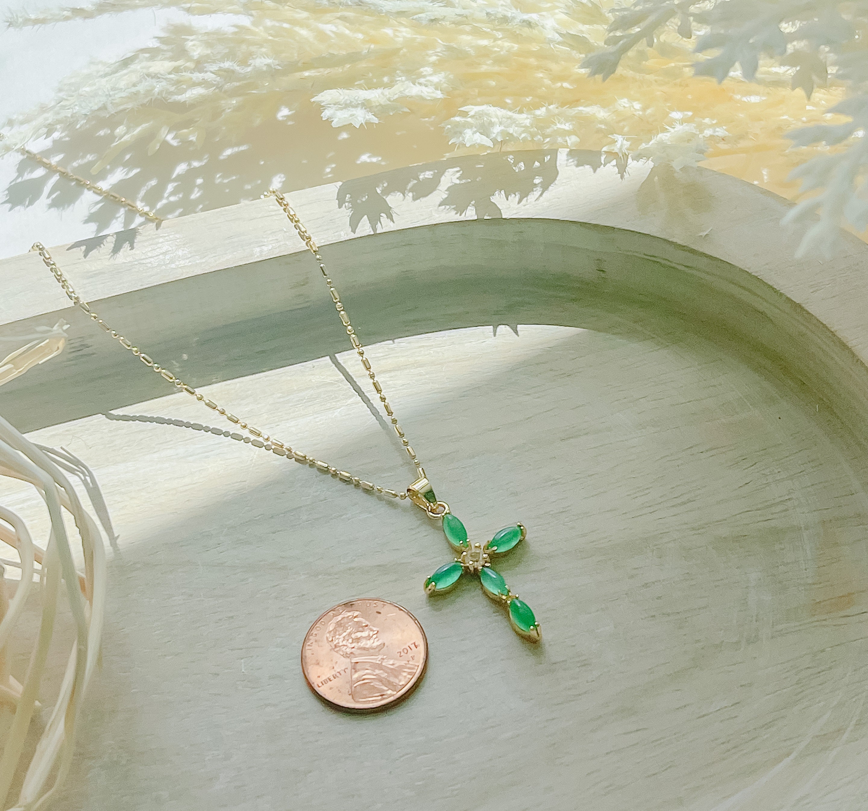 Cross Necklace Jade Cross Necklace Protection Necklace - Etsy