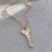 Gold Key Necklace, Key Necklace, Gold Pendant, Gold Key, Gold Filled ...