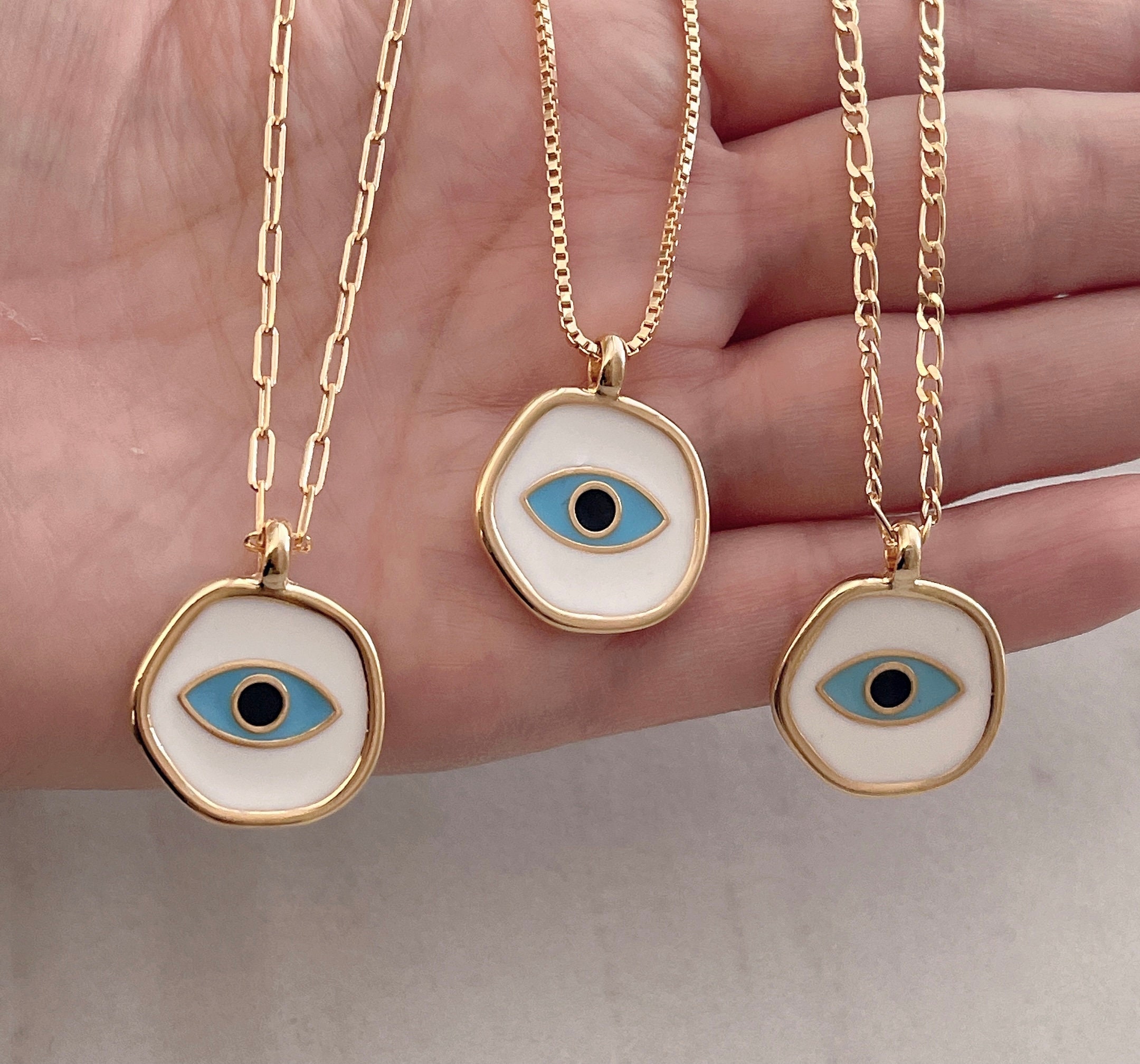 Evil Eye Necklace Luck Eye Blue Necklace Amulet Necklace - Etsy