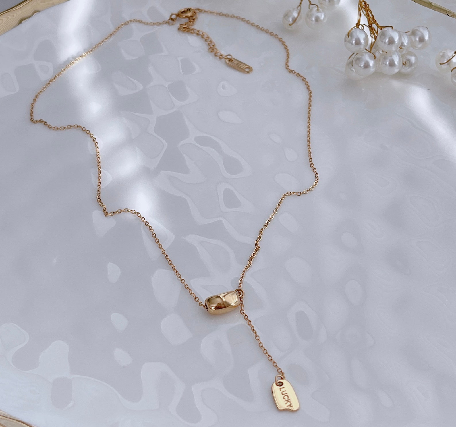 Lucky Necklace Good Luck Necklace Minimalist Necklace - Etsy