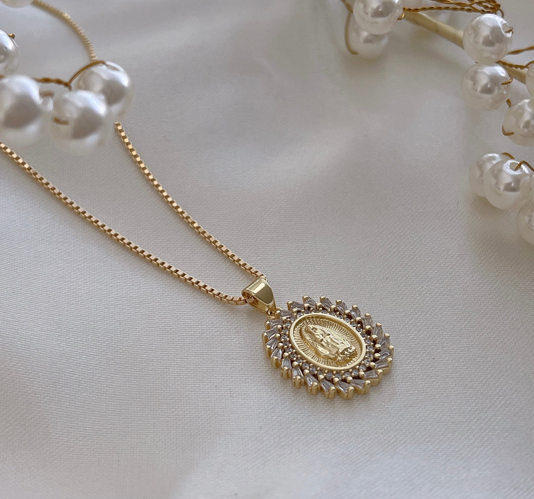 Virgin Mary Necklace Mother Mary Necklace Religious | Etsy