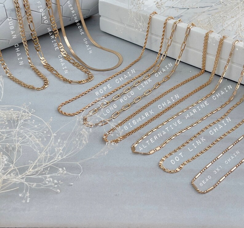 18k GF Gold Minimalist Chain Necklace Tiny Gold Chain - Etsy