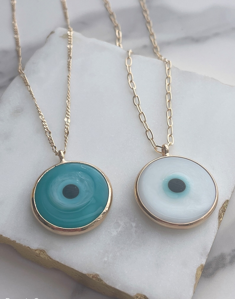 Evil Eye Necklace Luck Eye Blue Necklace Amulet Necklace - Etsy