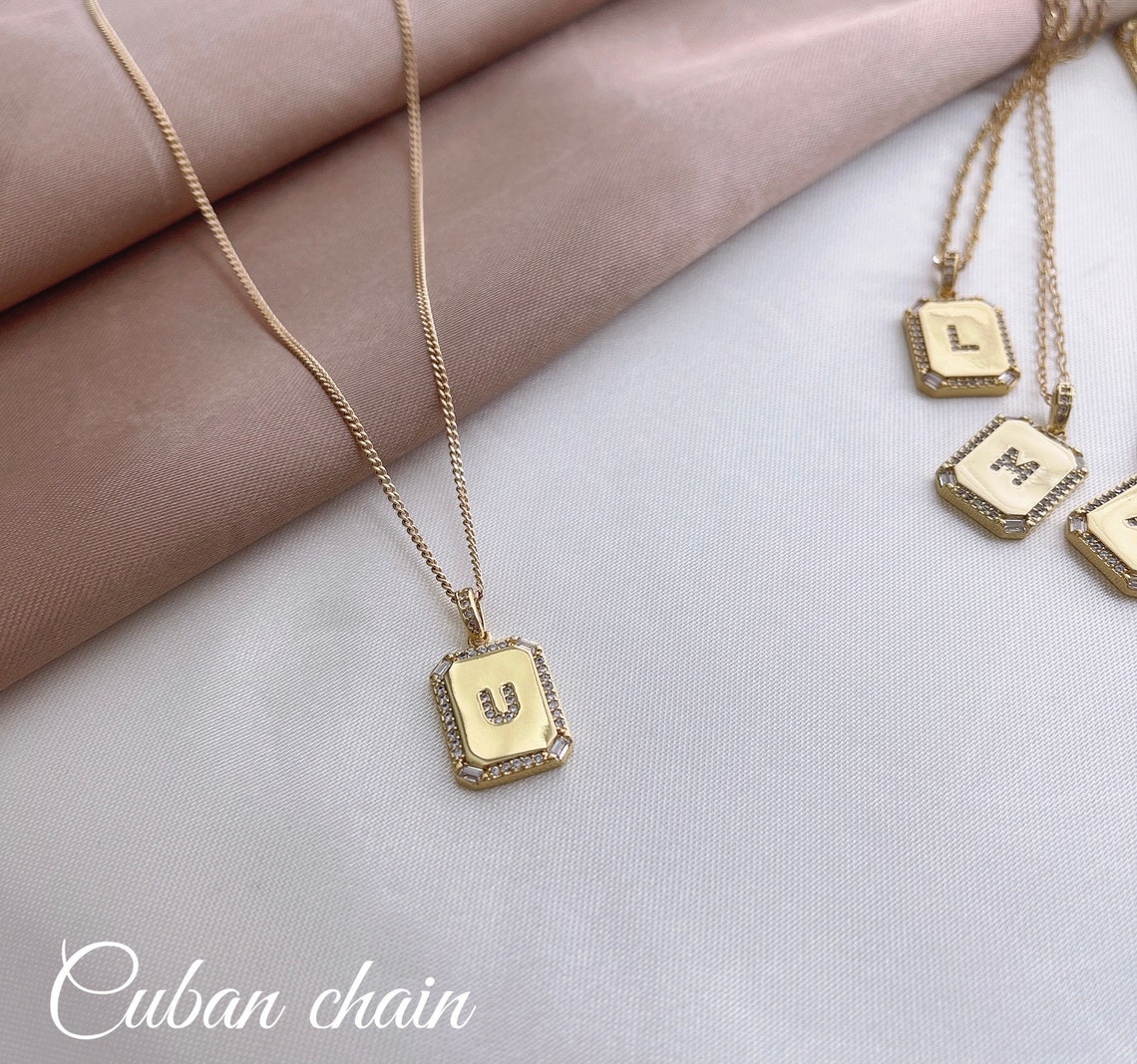 Initial Necklace Letter Necklace Name Necklace Custom | Etsy