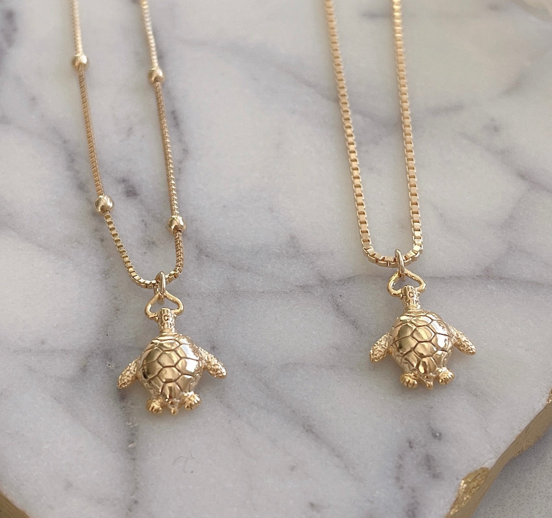Turtle Necklace, Dainty Turtle Necklace, Gold Turtle Necklace ...