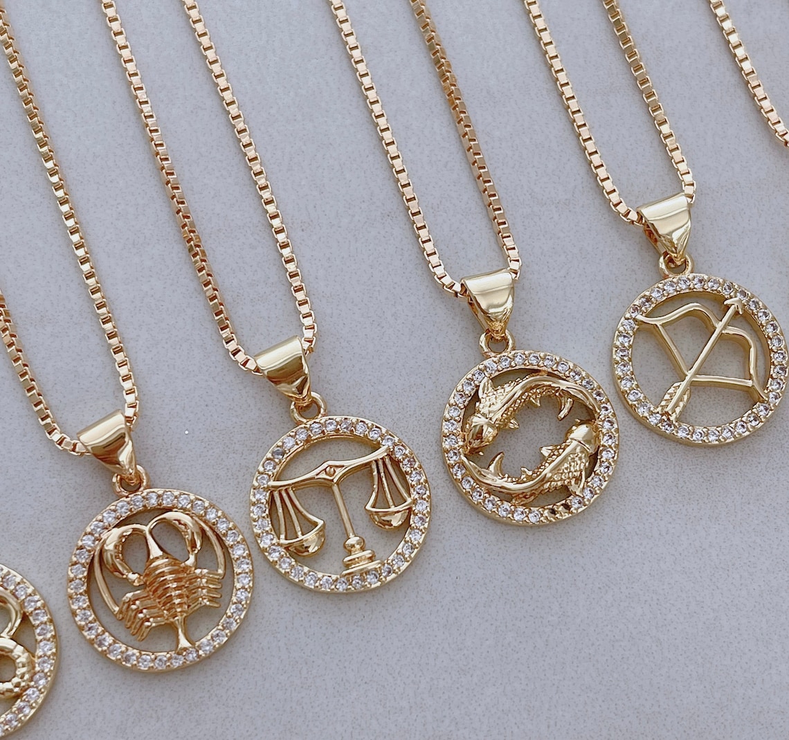 Zodiac Necklace Horoscope Necklace Signs Necklace Astral - Etsy
