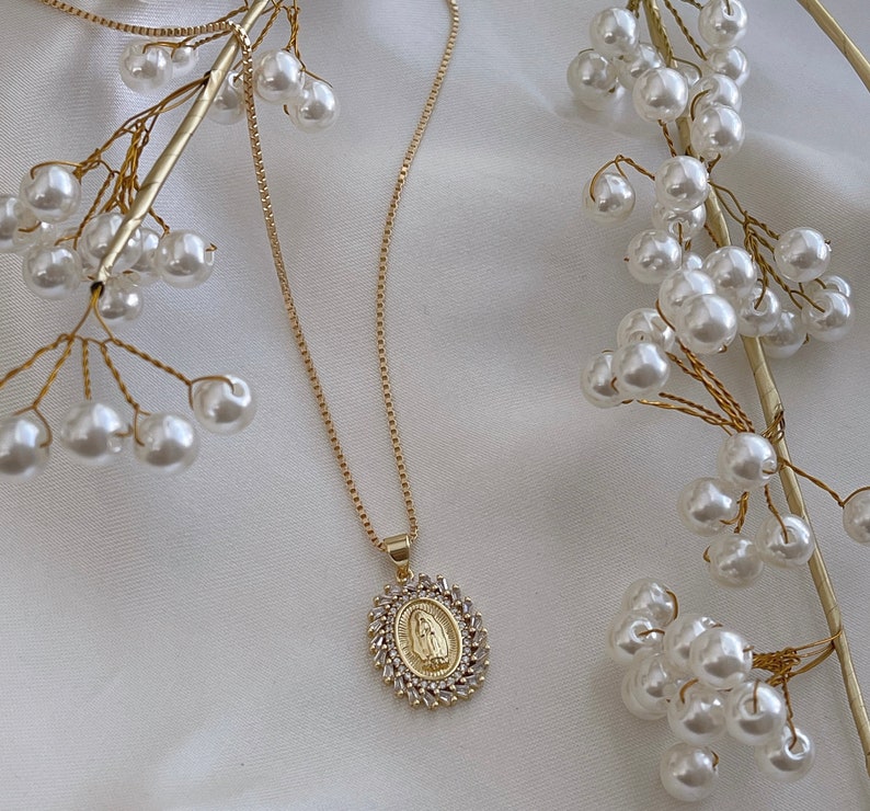 Virgin Mary Necklace Mother Mary Necklace Religious | Etsy