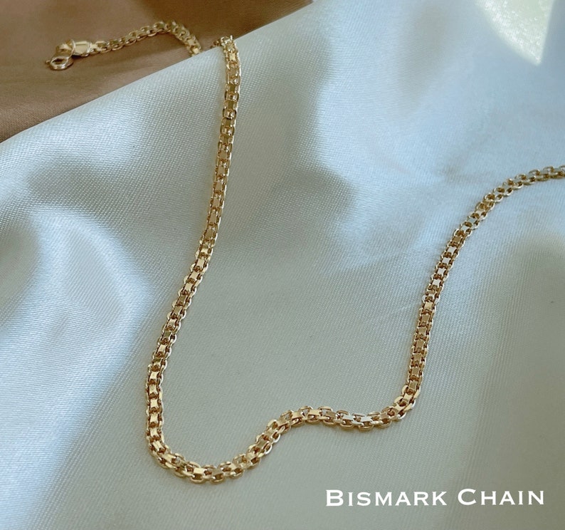 Snake Chain Necklace Paper Clip Chain Necklace Bismark Chain | Etsy