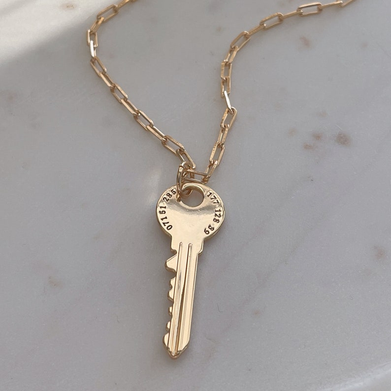 Gold Key Necklace, Key Necklace, Gold Pendant, Gold Key, Gold Filled ...