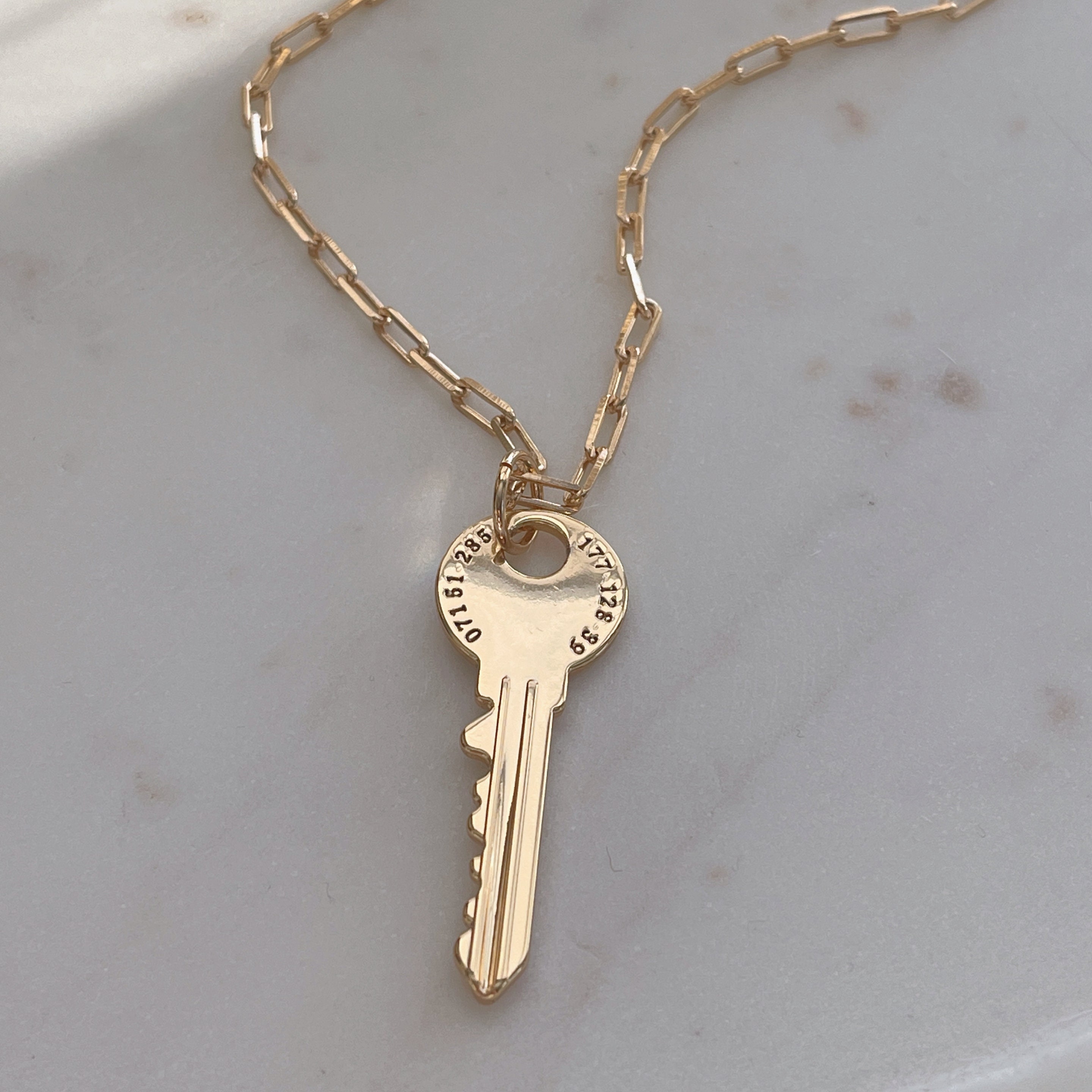 Gold Key Necklace, Key Necklace, Gold Pendant, Gold Key, Gold Filled ...