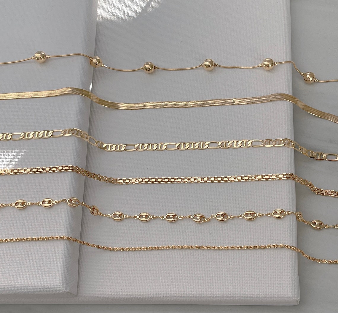 18k Gold Filled Chain Necklace Minimalist Chain Necklace - Etsy