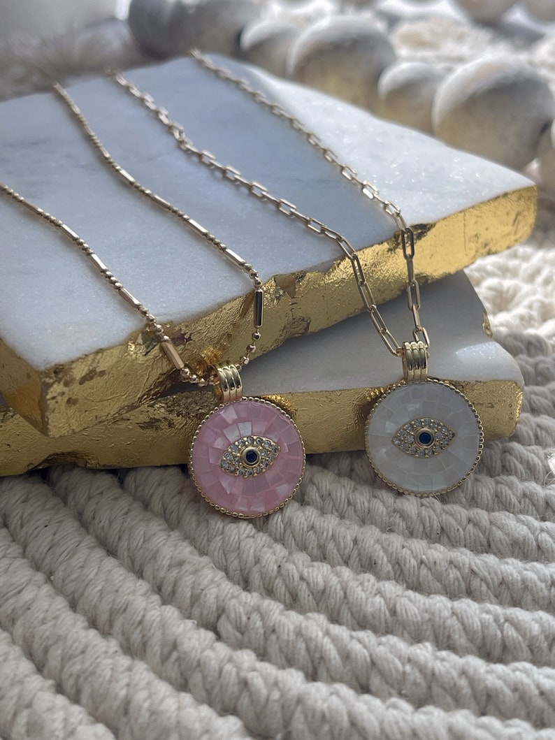 Evil Eye Necklace, Luck Eye Blue Necklace, Amulet Necklace, Good Lucky ...