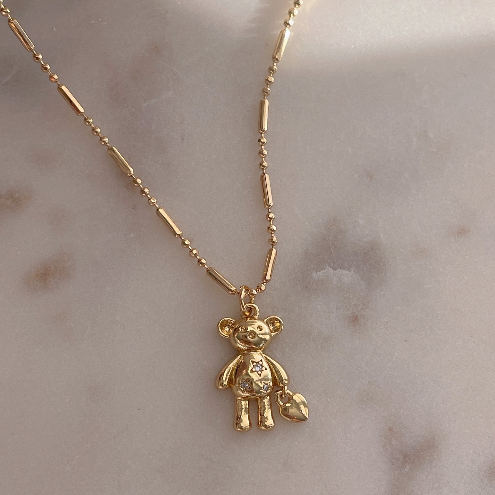 Teddy Bear Necklace Bear Necklace Tiny Teddy Bear Necklace Dainty Bear Necklace Birthday