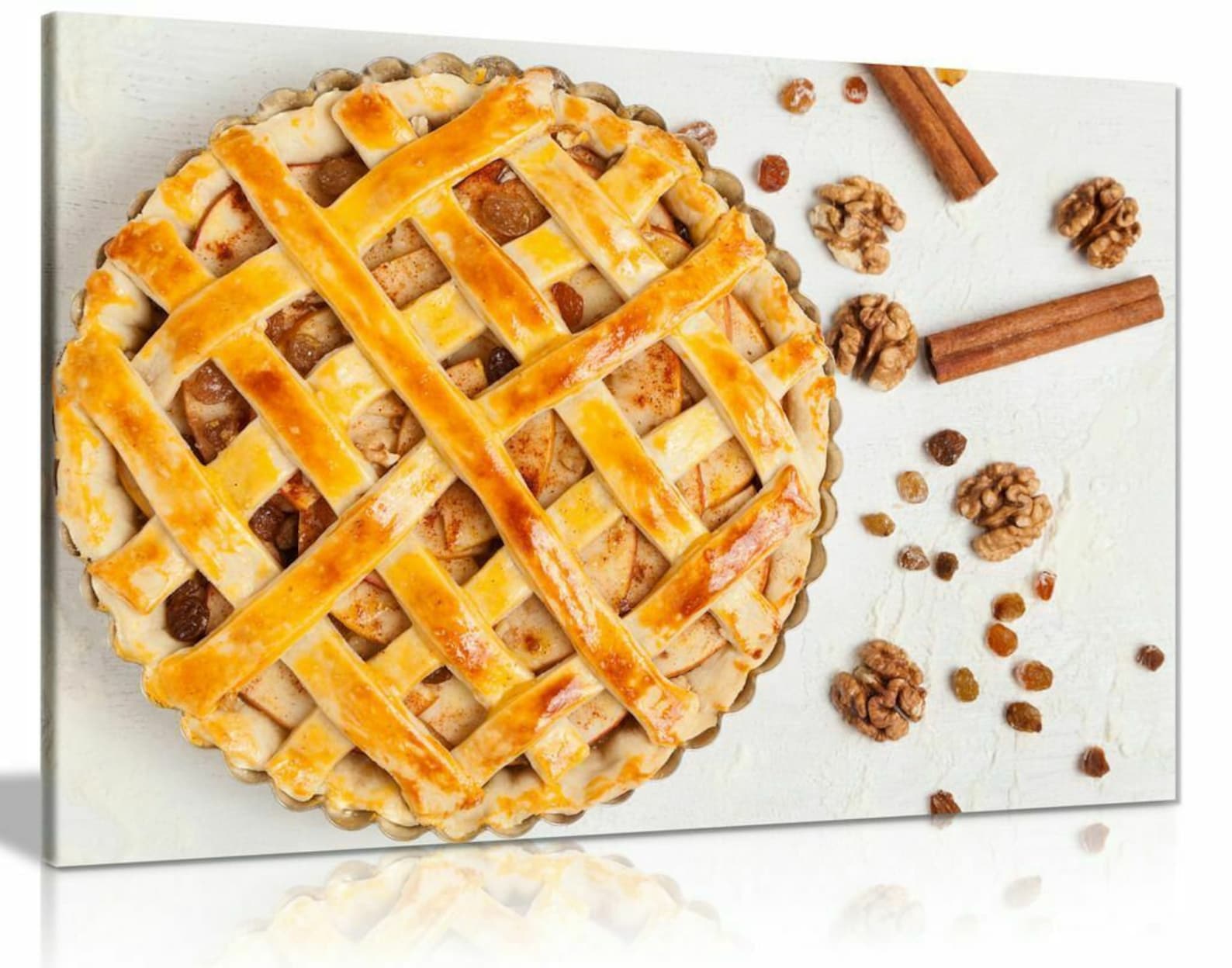 Rustic Kitchen Decor Apple Pie Canvas Wall Art Picture Print - Etsy UK