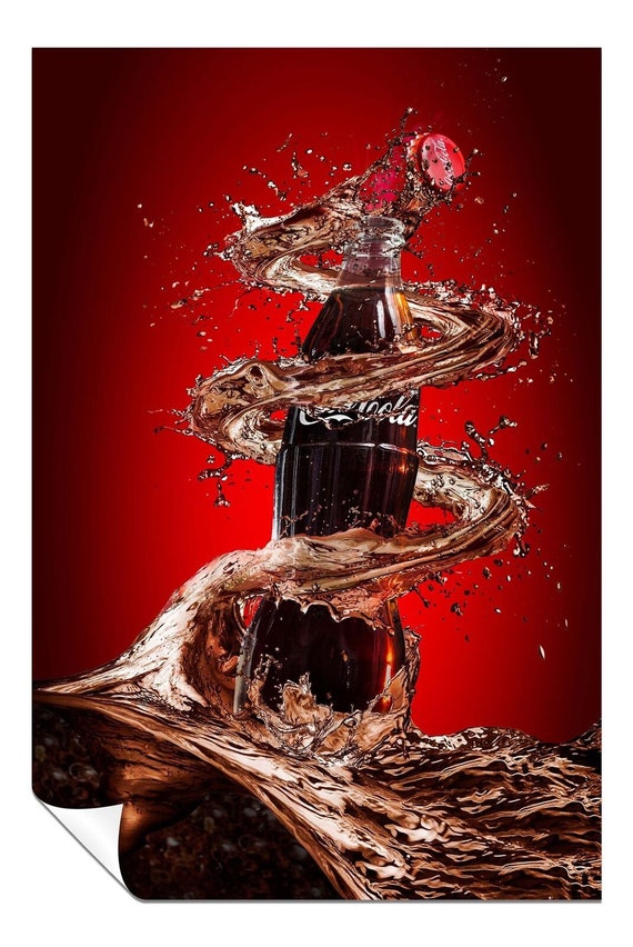 Coca Cola Splash Drink Artistic Poster Wall Art Home Decor - Etsy