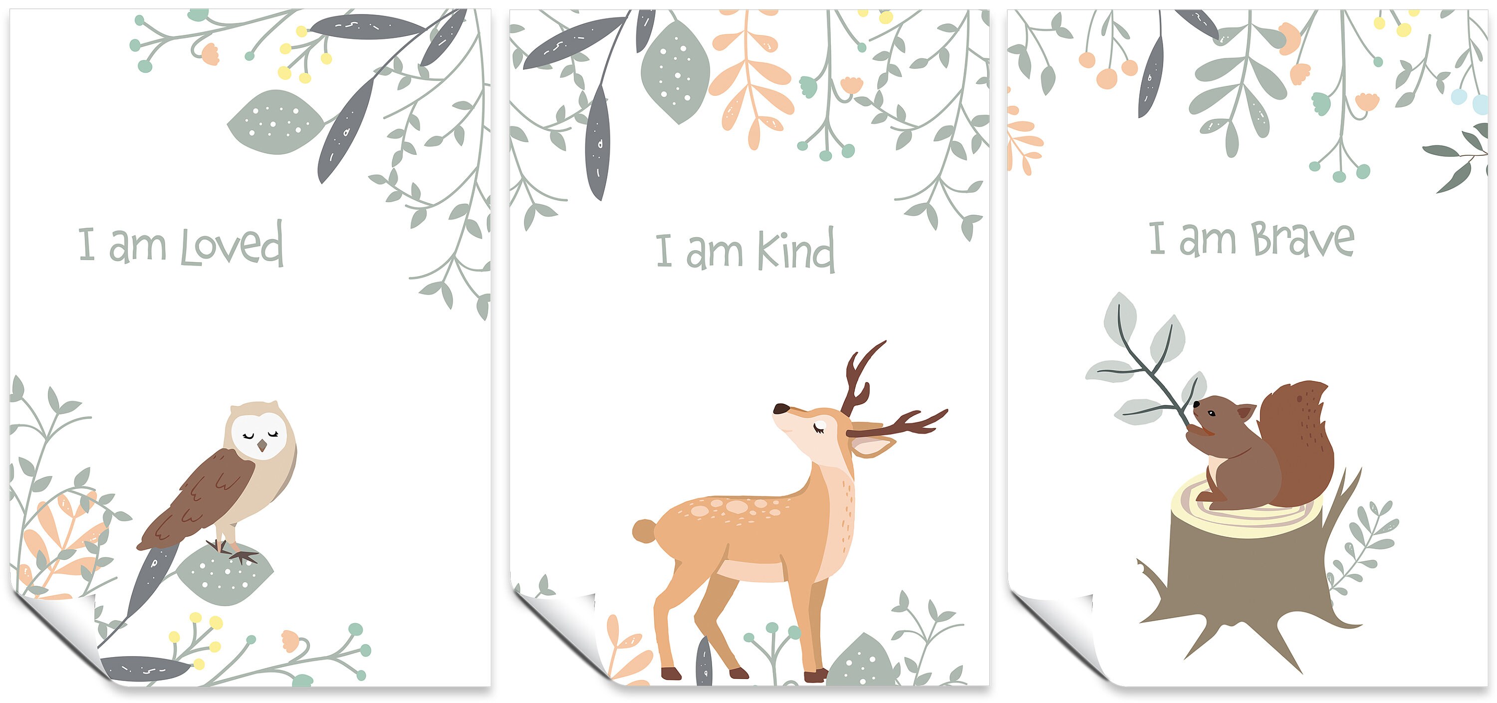Playroom Poster Prints Lot de 3 affiches pour enfants Nursery Childrens ...