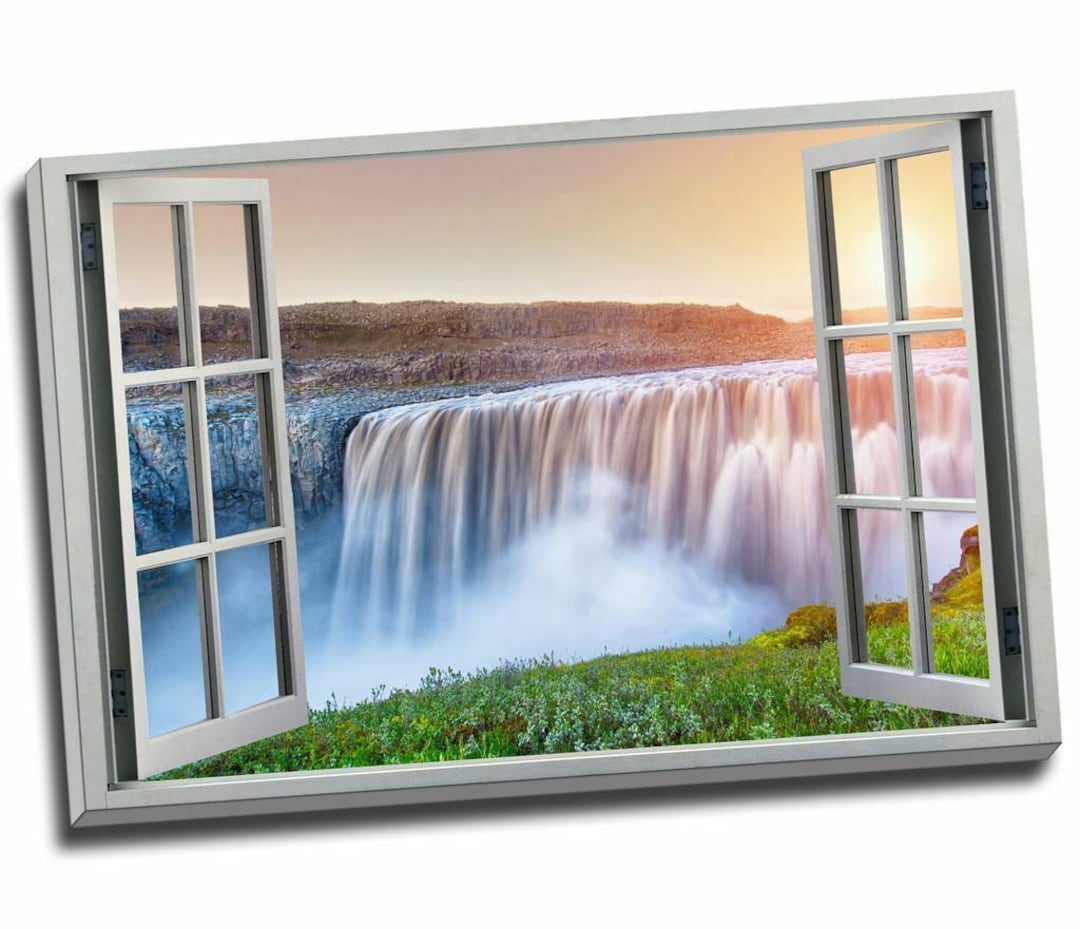 Magical Waterfall 3d Window Effect Canvas Print Wall Art 30x20 A1 - Etsy