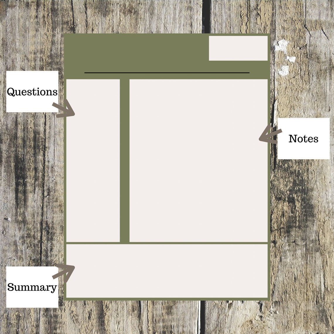 Minimalist Cornell Note Templates - Etsy