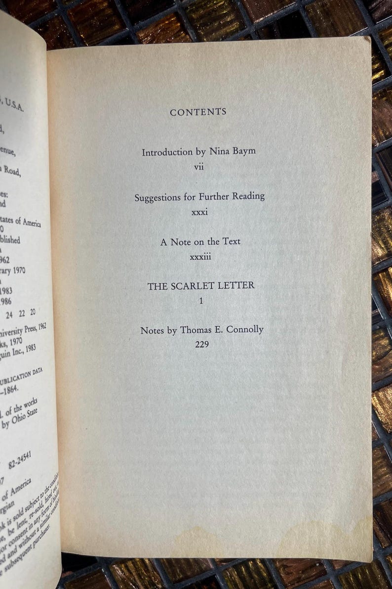 The Scarlet Letter - Nathaniel Hawthorne - 1986 Penguin Classics ...