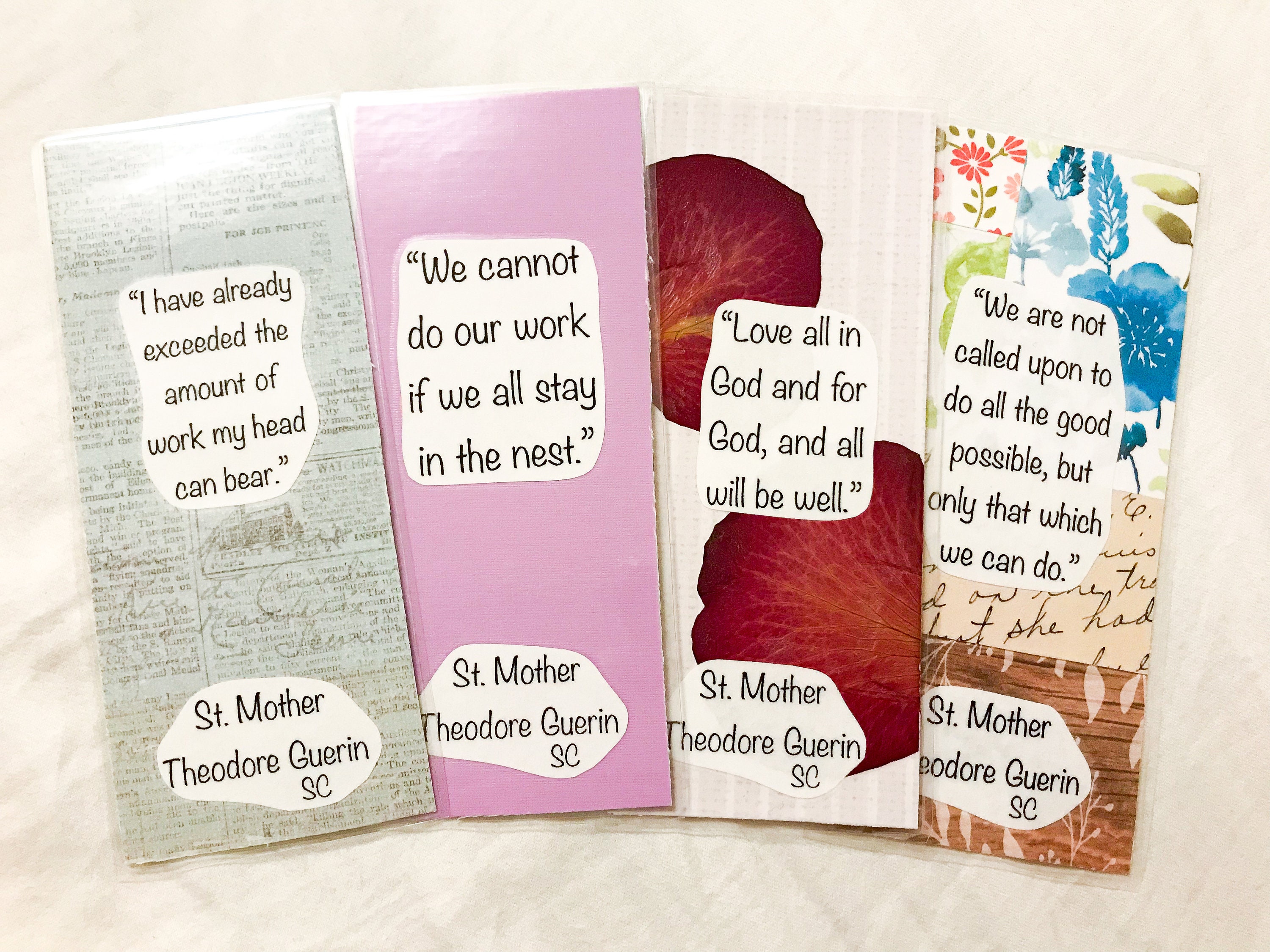St. Mother Theodore Guerin Homemade Catholic Bookmark - Etsy