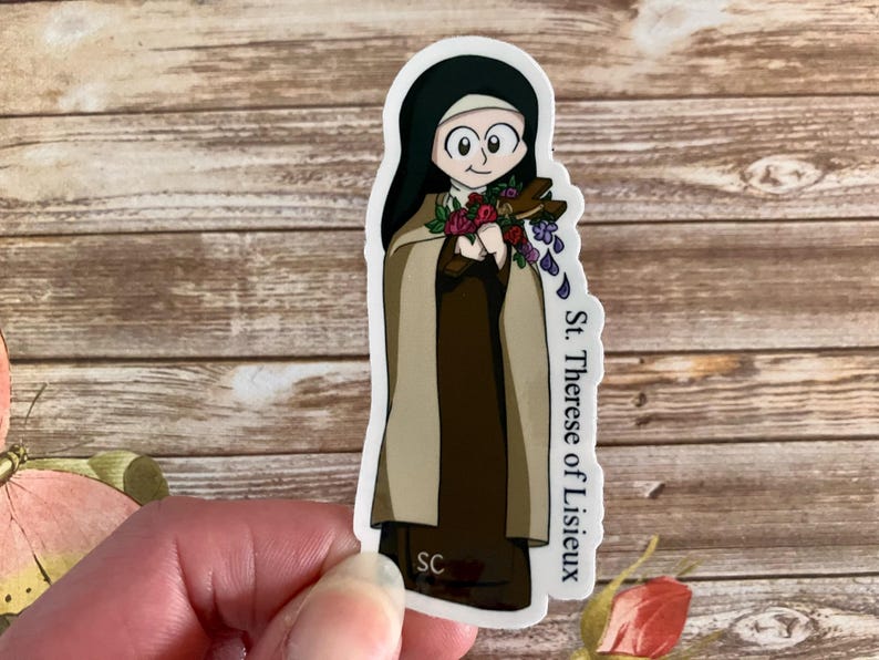 St. Therese of Lisieux Waterproof Sticker - Etsy
