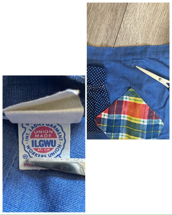 Vintage 1960s Chambray Patchwork Skort - Gem