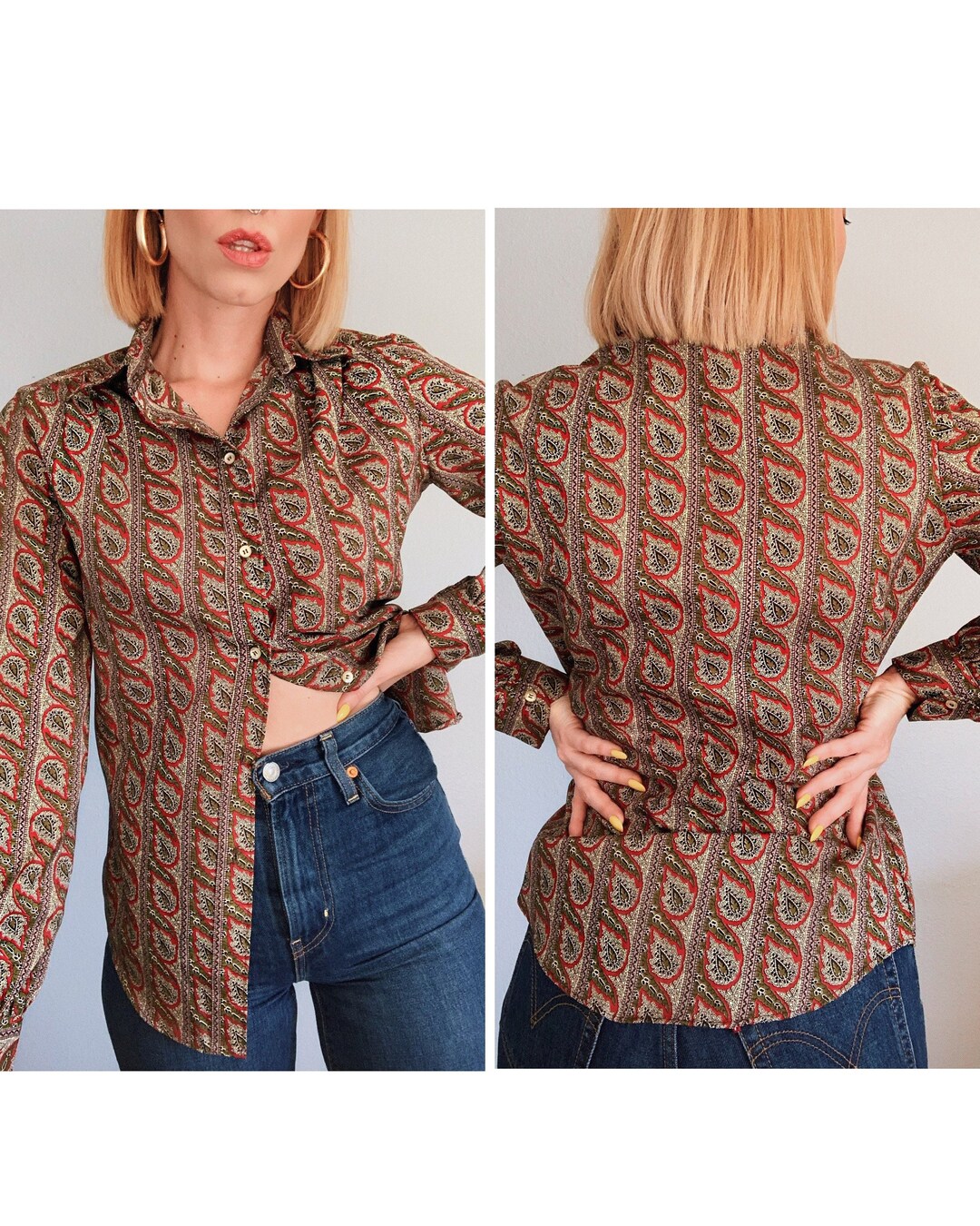 Vintage 1970s “stuart Lang” Blouse - Etsy