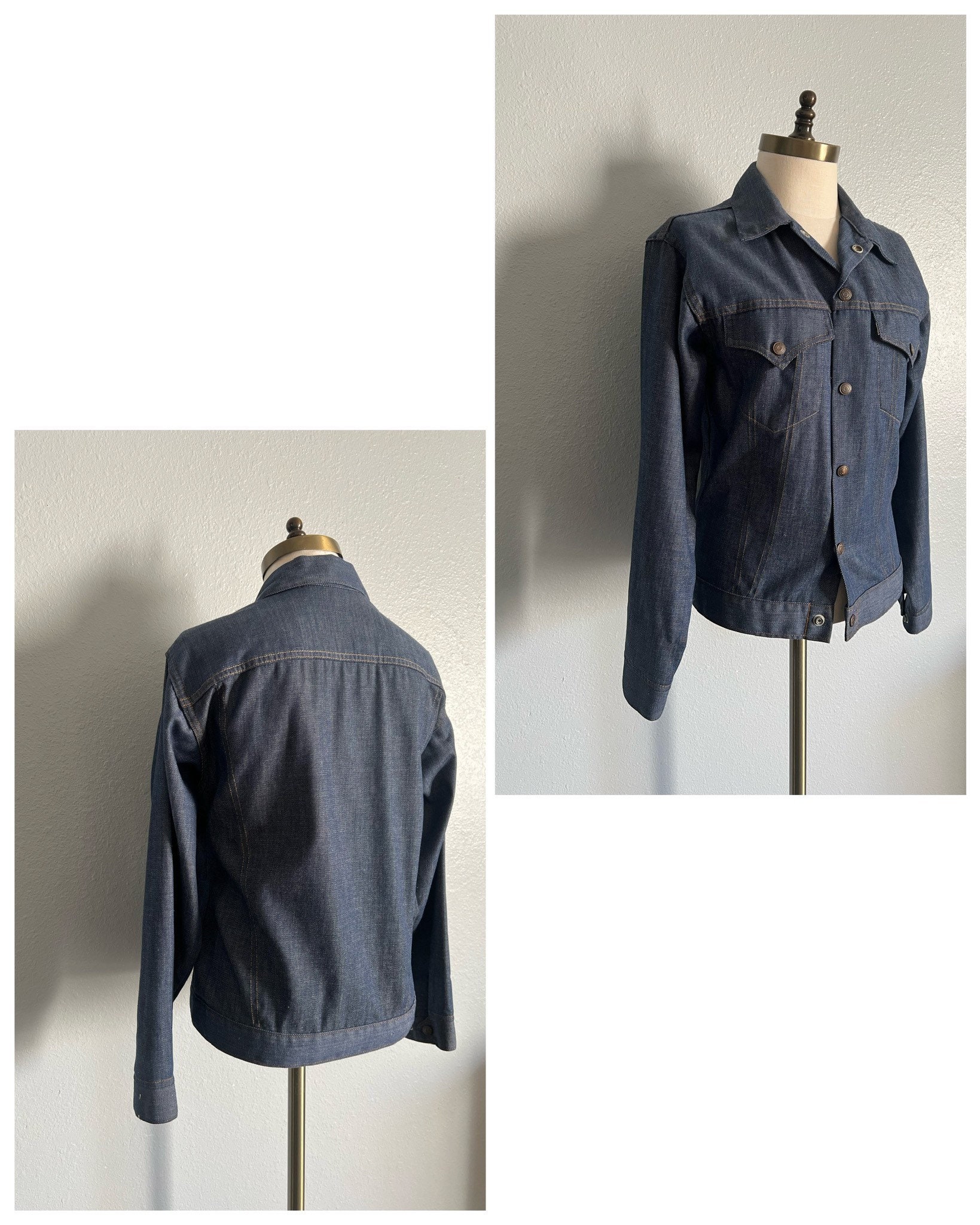 Vintage 1970s levi White Tag Denim Snap Jacket - Etsy