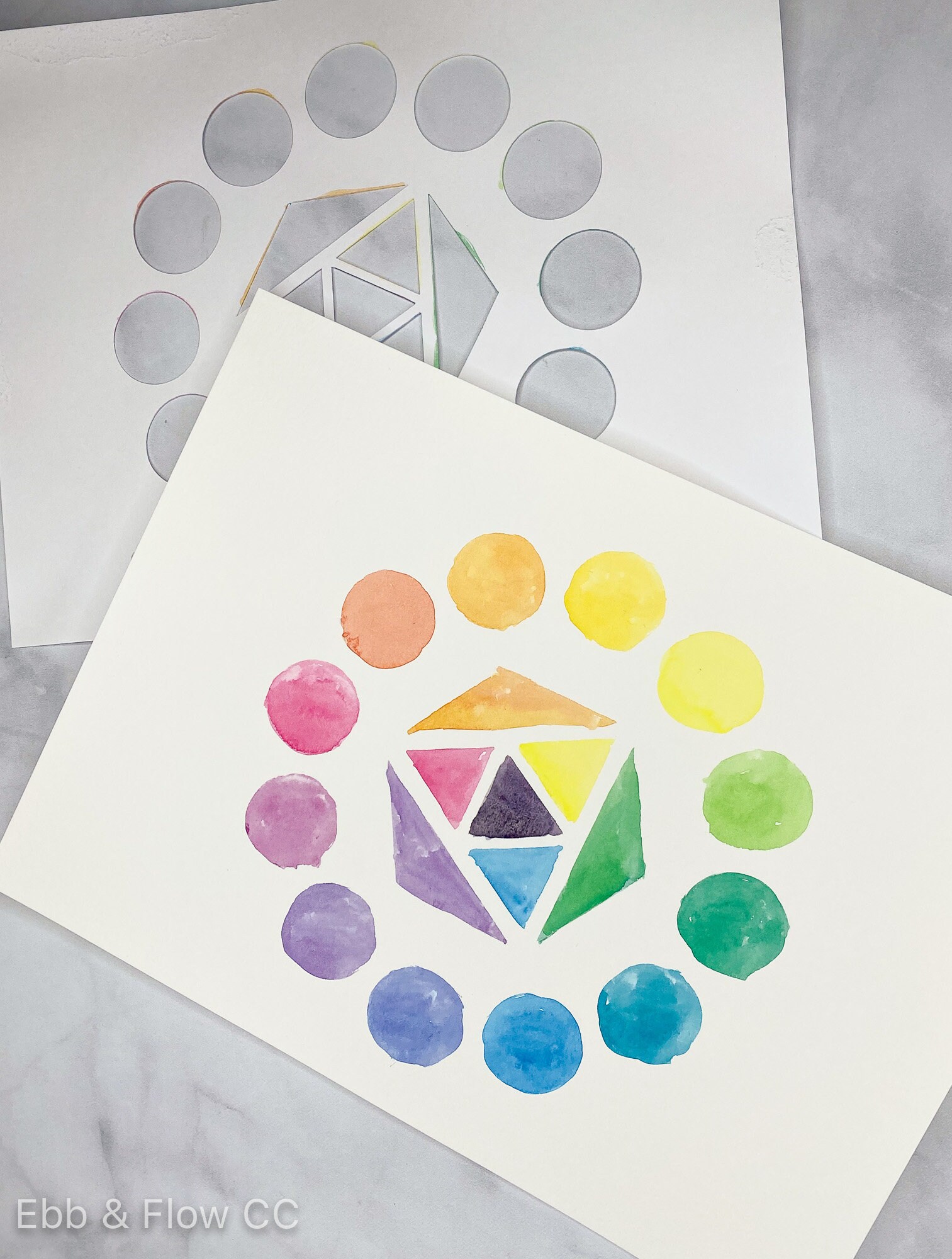 Rueda de color SVG para stencil muestras de color de acuarela - Etsy México