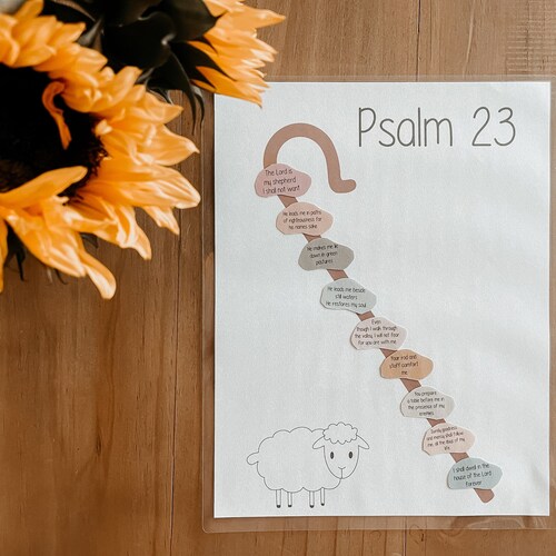Psalm 23 Worksheet Homeschool Bible Lesson Sunday School - Etsy