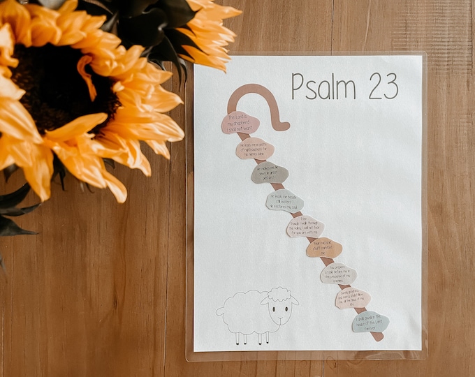 Psalm 23 Worksheet | Homeschool | Bible Lesson | Sunday School | I AM ...