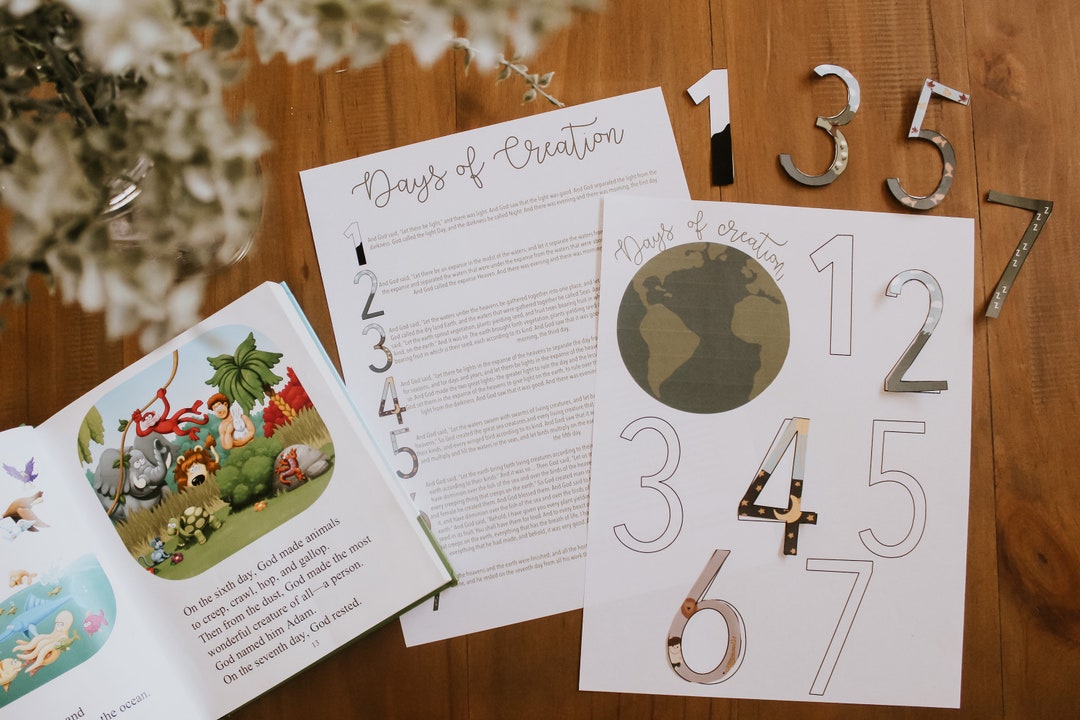 7 Days of Creation Worksheet | Homeschool | Bible Lesson | Sunday ...