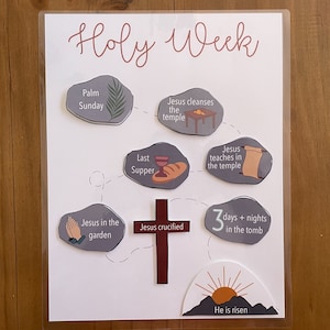 Holy Week Easter Worksheet | Homeschool | Bible Lesson | Sunday School ...