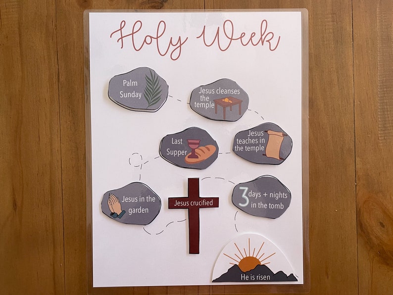 Holy Week Easter Worksheet | Homeschool | Bible Lesson | Sunday School ...