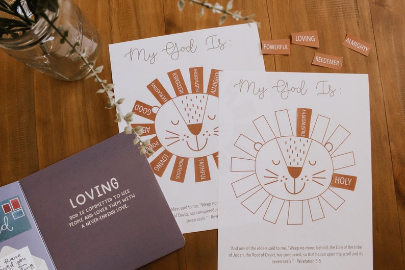 My God is Worksheet | Attributes of God | Homeschool | Bible Lesson ...