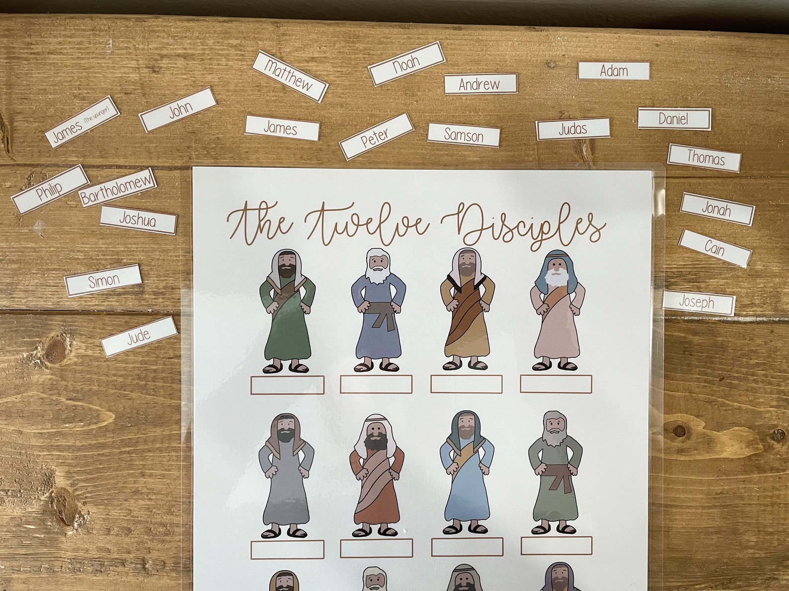 12 Disciples Worksheet Homeschool Sunday School - Etsy