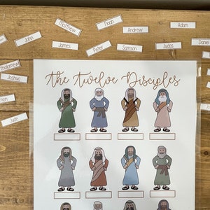 12 Disciples Worksheet | Homeschool | Sunday School | Preschool | - Etsy