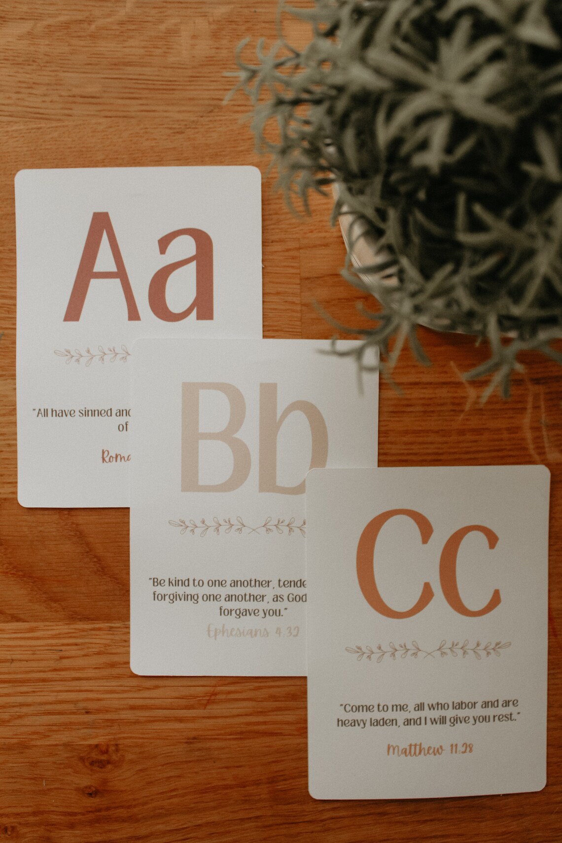DIGITAL ABC Scripture Memory Verse Flashcards | Bible Verse Alphabet ...